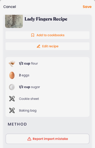 Help – MyRecipEase