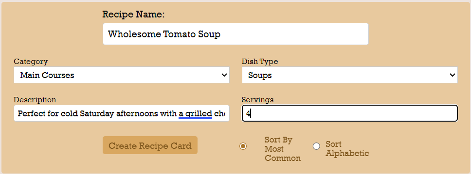 Help – MyRecipEase