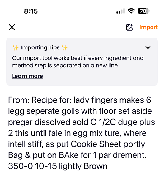 Help – MyRecipEase